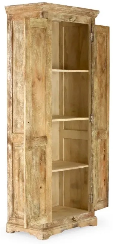 furniture-nabytek.cz - Masivní šatní skříň Patinor z mangového dřeva, lakovaná, přírodní barva