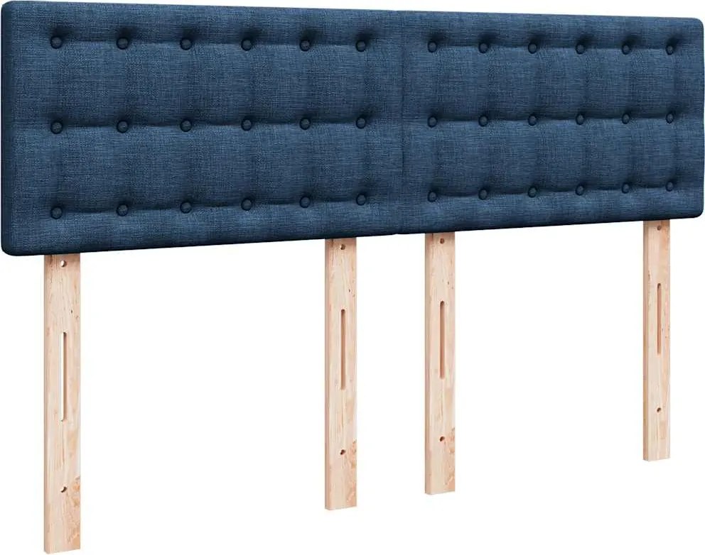 Box spring postel s matrací modrá 140x200 cm textil 3287499