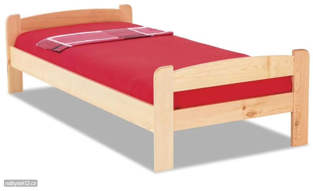 Jednolůžková postel z masivu Sonia, masiv borovice / smrku, 100x55x205 cm