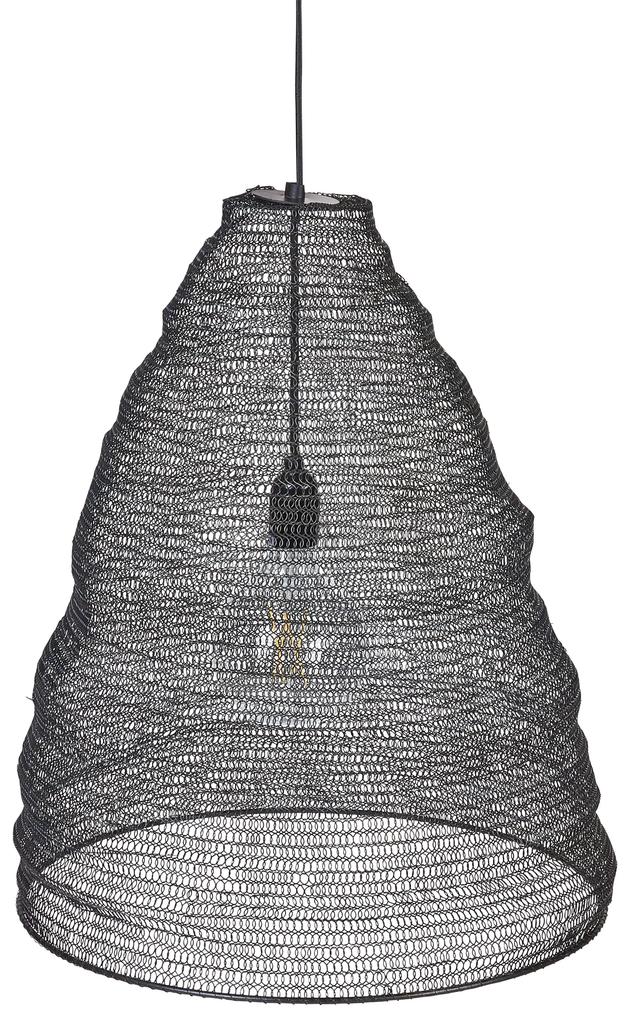 Kovová závěsná lampa černá PARBATI Beliani