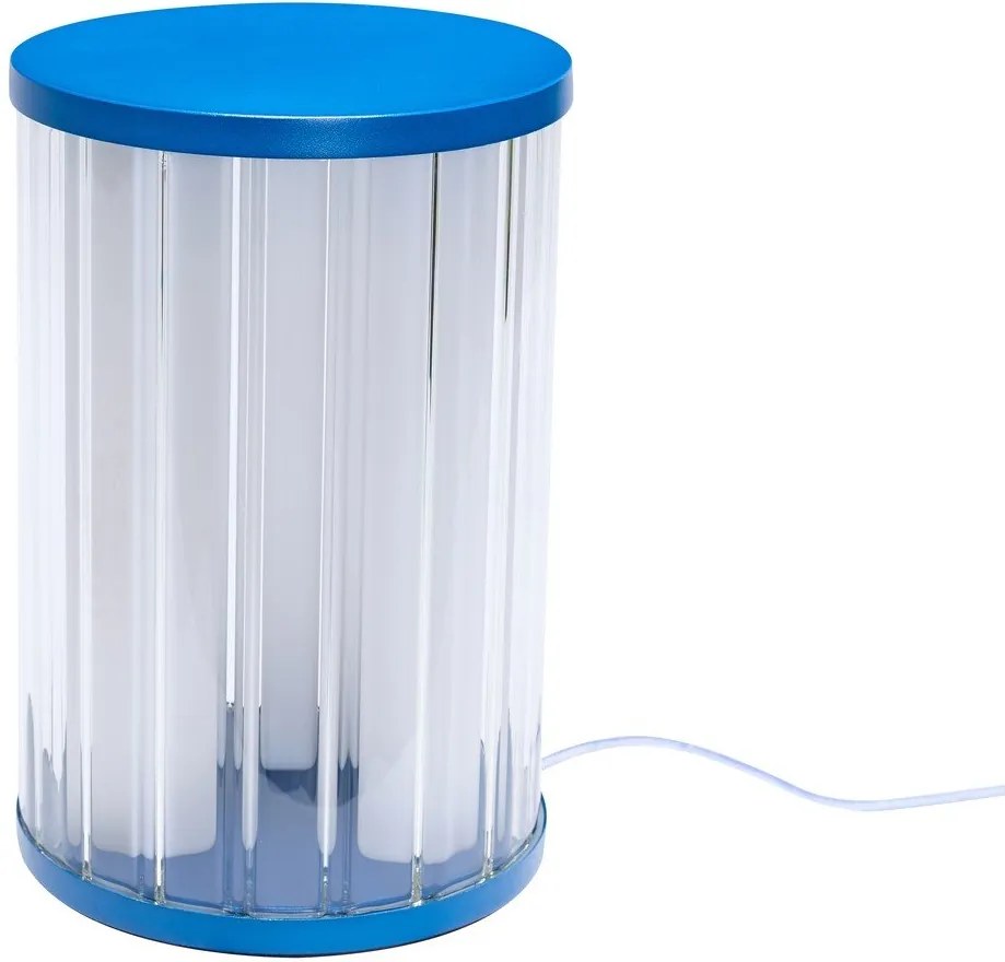 Modrá skleněná LED stmívatelná stolní lampa (výška 30 cm) Aru – Hübsch