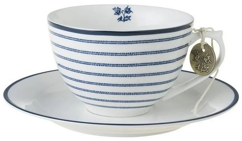 Šálek na cappuccino Candy Stripe blue 260ml, Laura Ashley UK