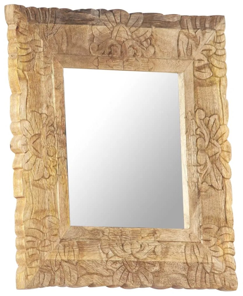Zrcadlo 50 x 50 cm masivní mangovníkové dřevo - Default Title