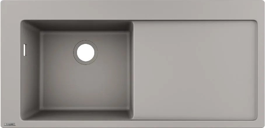 Hansgrohe - Vestavný granitový dřez S5110-F45, betonová šedá 43330380