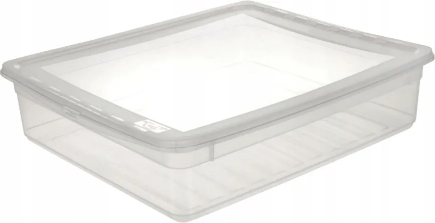 Keeeper Úložný box s víkem (má 2 funkce) BEA Clearbox 9L, 39 x 35,5 x 9 cm