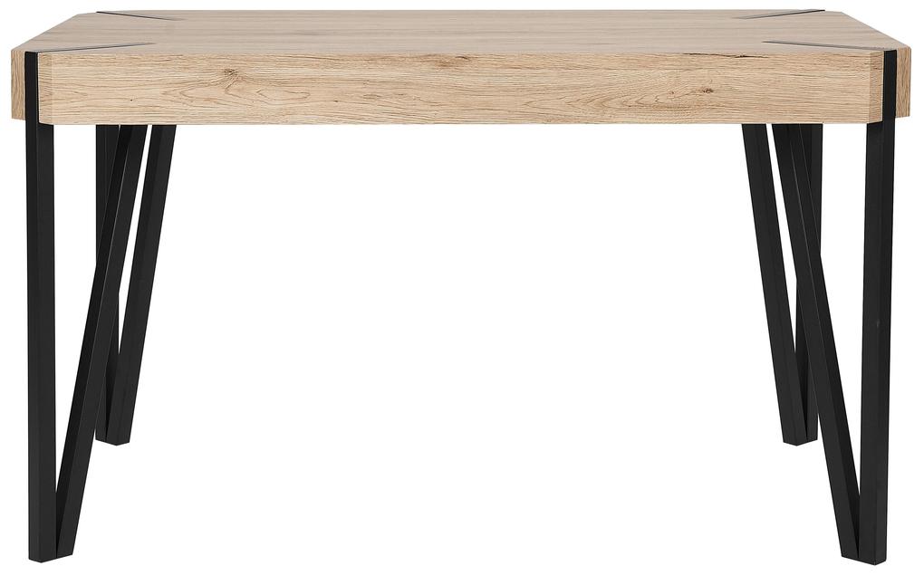 Jídelní stůl 130 x 80 cm světle hnědý CAMBELL Beliani