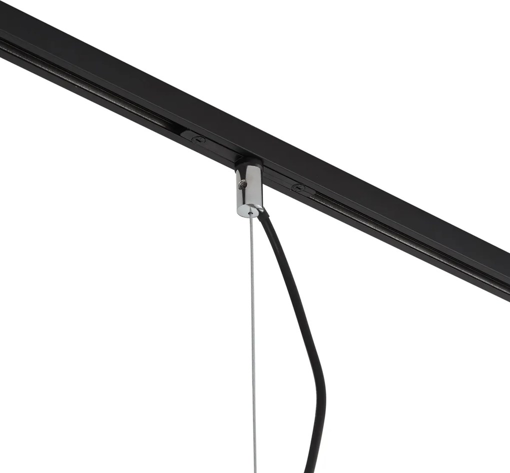 Designové závěsné svítidlo chromové pro 1-fázový kolejnicový systém - Slimline Sara