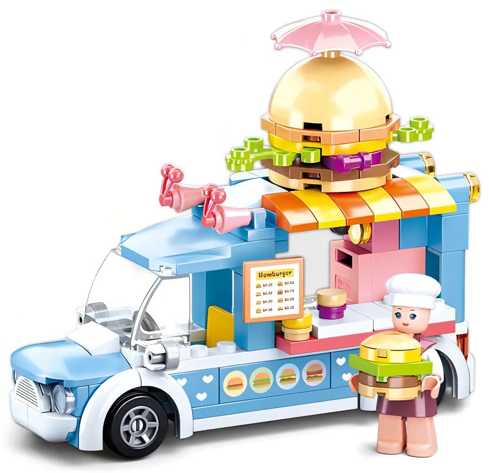 Sluban Girls Dream M38-B0993B Pojízdná prodejna hamburgerů