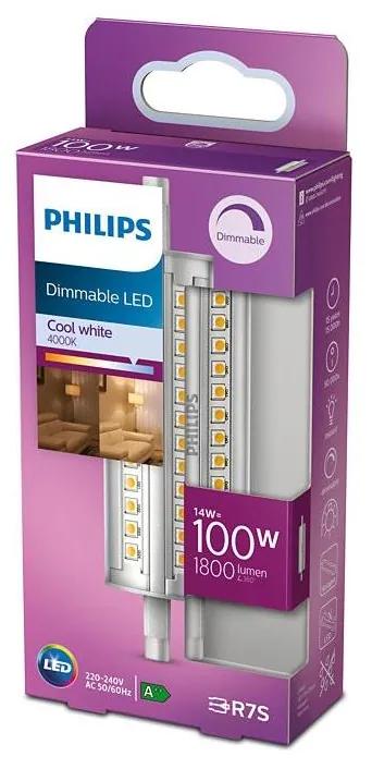 Philips | LED Stmívatelná žárovka Philips R7s/14W/230V 4000K 118 mm | P4916