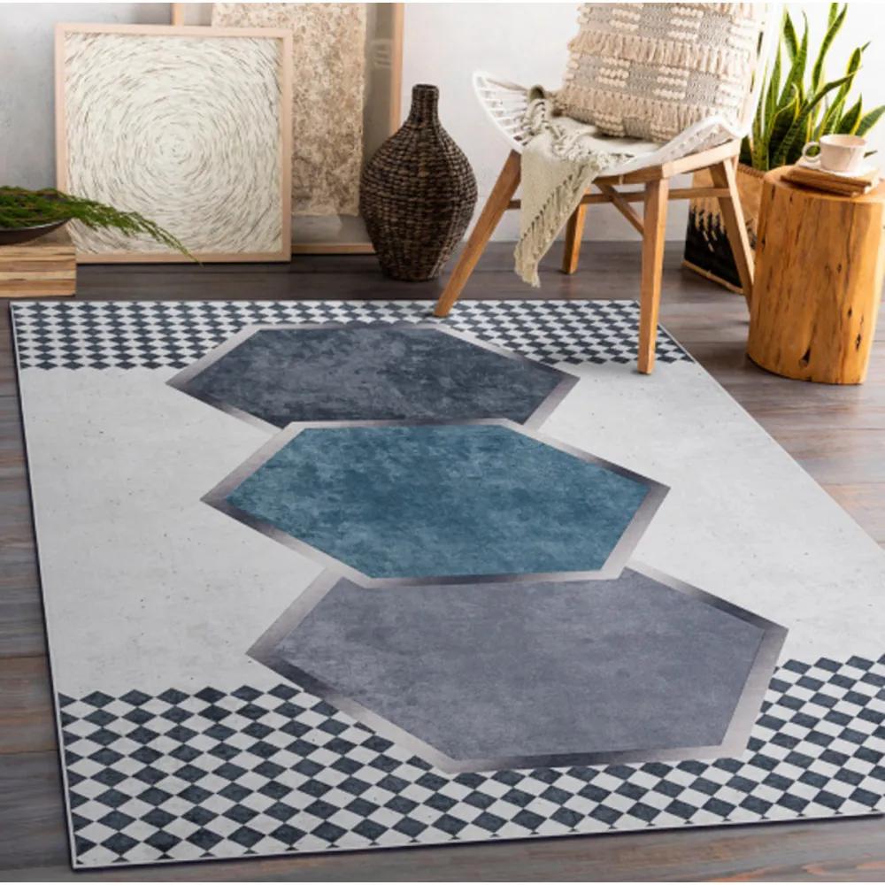 Kusový koberec Romby smetanověbílý 80x150cm