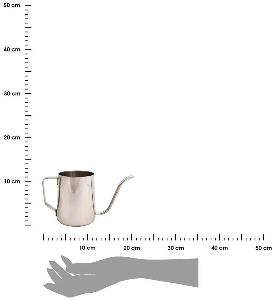 Dekorativní ocelová konev Escher 0,5L stříbrná