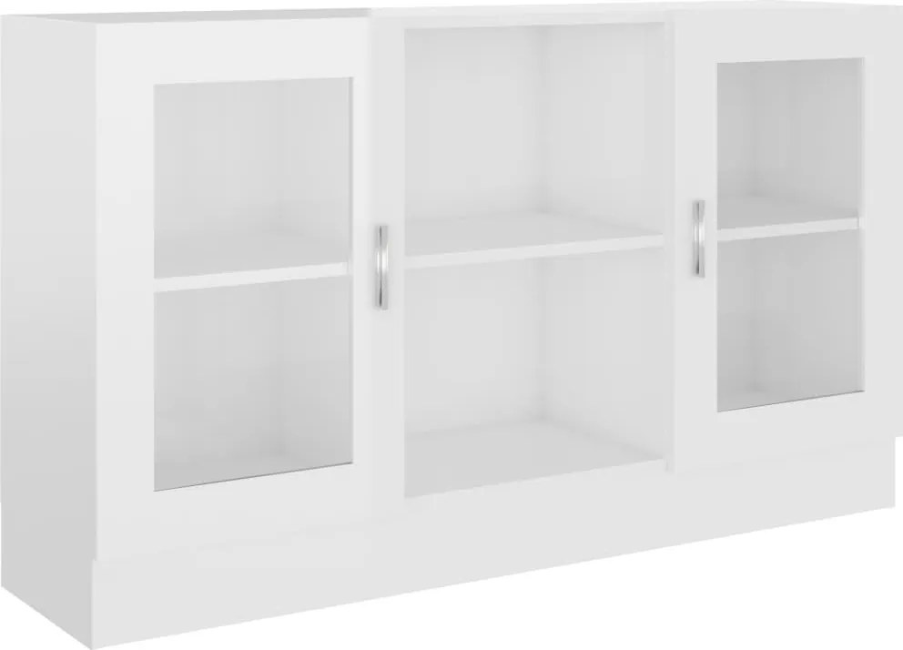 vidaXL Prosklená skříň 120 x 30,5 x 70 cm dřevotříska [815628] Barva: Černá