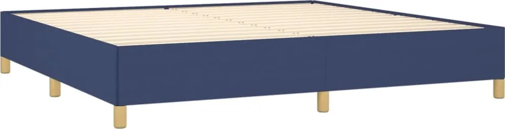 Box spring postel s matrací modrá 200x200 cm textil 3142527