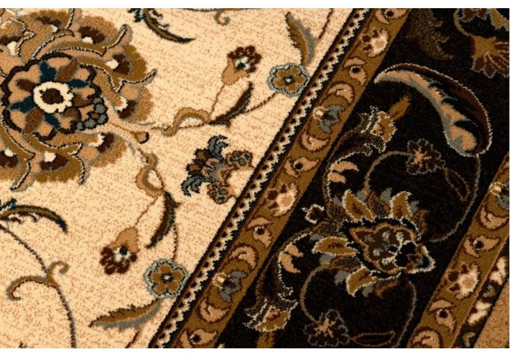 Vlněný kusový koberec Tari hnědý 135x200cm