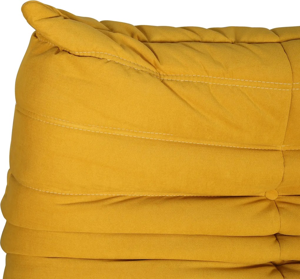 Designové křeslo Nua samet hořčicové