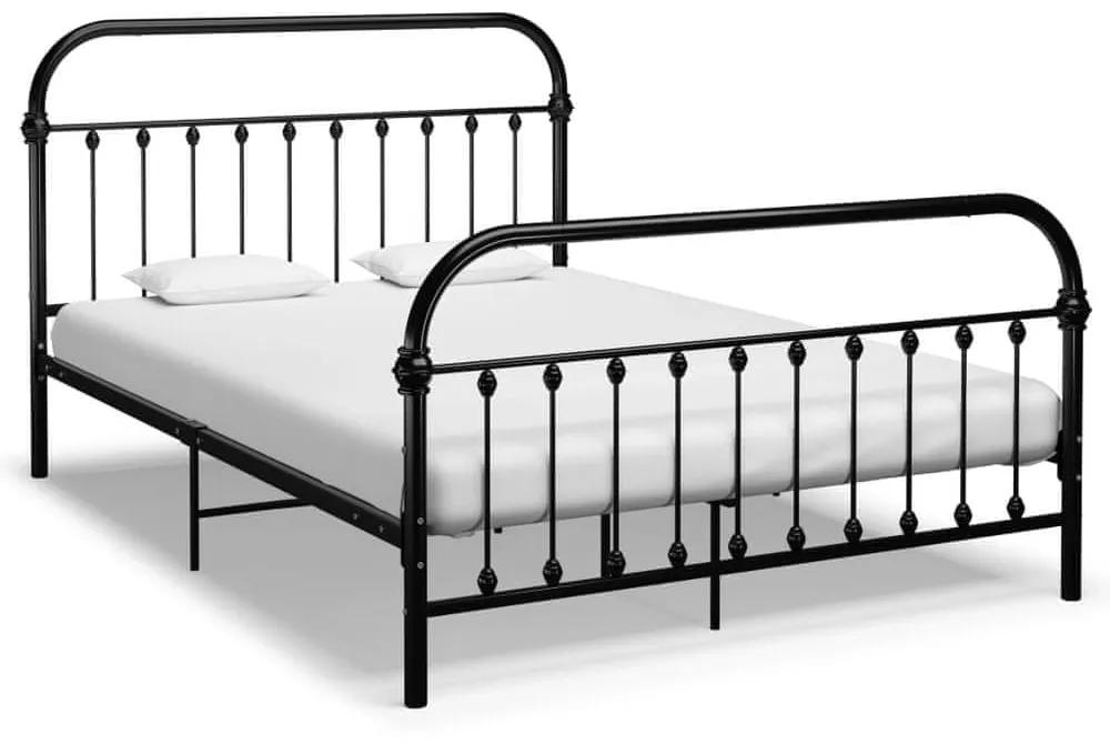 Petromila Rám postele černý kov 140 x 200 cm