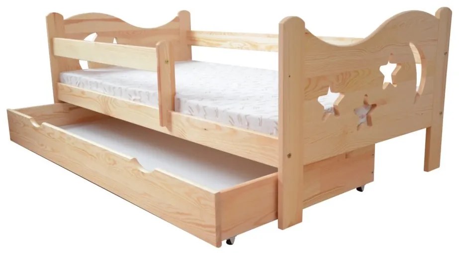Vomaks Dětská postel DP 021 (netransparentní barva fialová, 2 kusy úložných prostor, 80 x 180 cm)