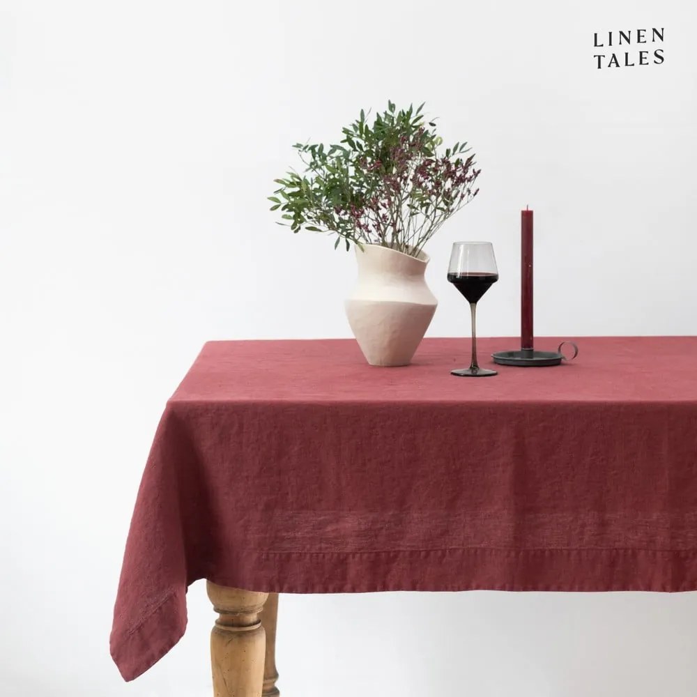 Lněný ubrus 140x250 cm Marsala – Linen Tales