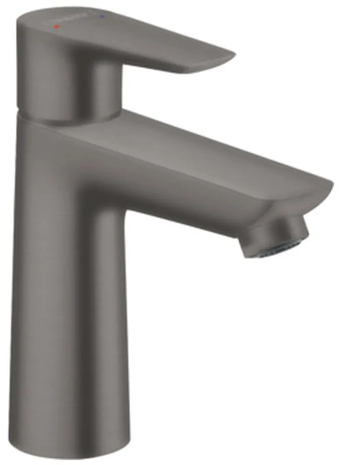 Hansgrohe Talis E, umyvadlová baterie 110 bez odtokové soupravy, kartáčovaná černá chromová, 71712340