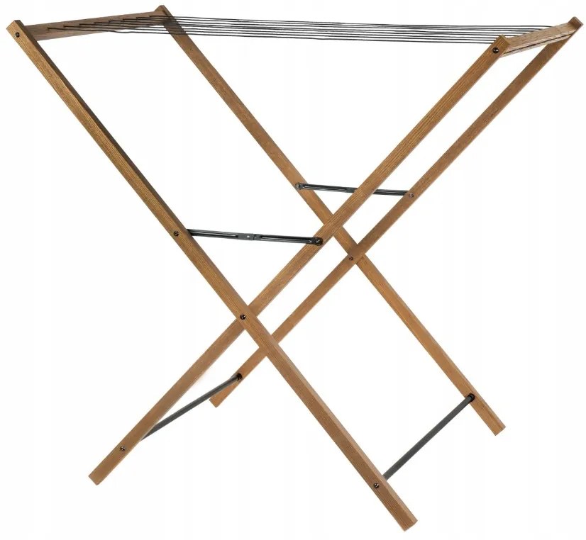 Erga Aurora Line, dřevěný věšák na sušení prádla 95x62,5x90 cm na postavení, hnědá-černá, ERG-SEP-1003SEPSULUNA