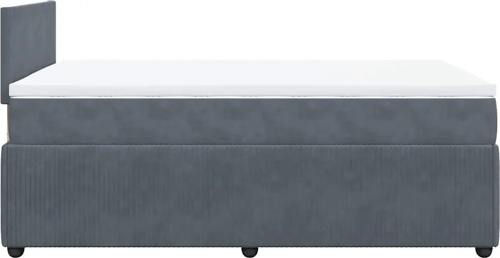 Box spring postel s matrací tmavě šedá 120 x 200 cm samet 3290005
