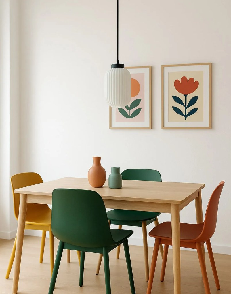 Závěsná lampa s rýhovaným stínidlem Vilar K-5730