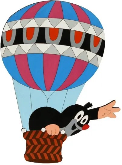 DoDo Dekorace velká Krtek v balónu DV1 28x38x0,6 cm