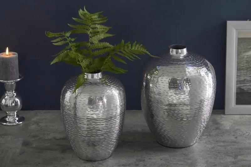 Noble Home 2 dílný set stříbrných váz Oriental 31 cm