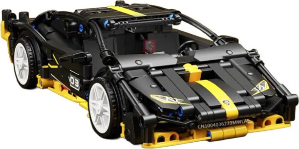 Stavebnice auta SUPERCAR No.J2011 černá - 589 dílků