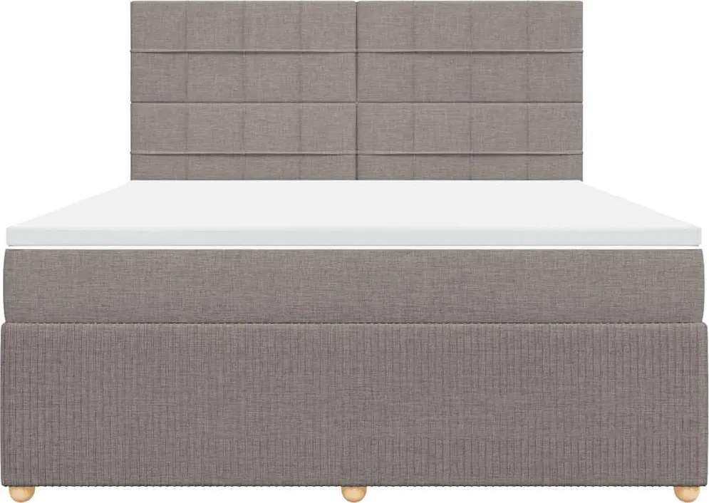 Box spring postel s matrací taupe 180x200 cm textil 3292139