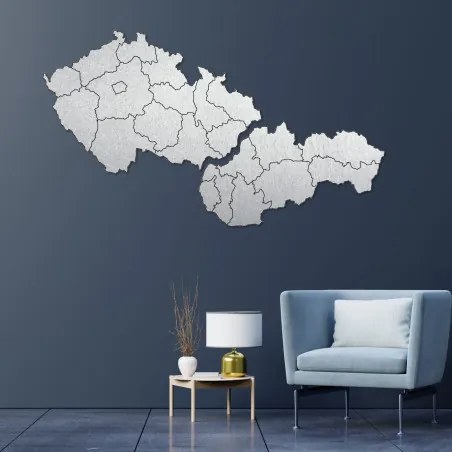Velká dřevěná mapa Slovenska a České republiky | SENTOP M011