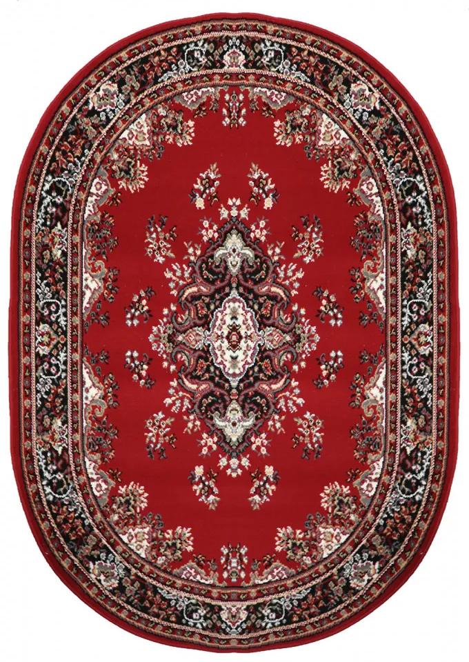 JUTEX Kusový koberec ESCAPE ovál 510480 červený BARVA: Červená, ROZMĚR: 140x200 cm ovál