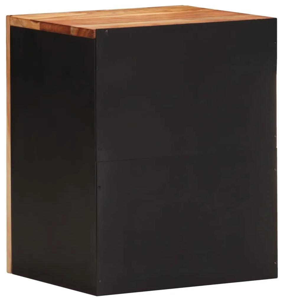 Koupelnová nástěnná skříňka 38x33x48 cm masivní akáciové dřevo - Default Title
