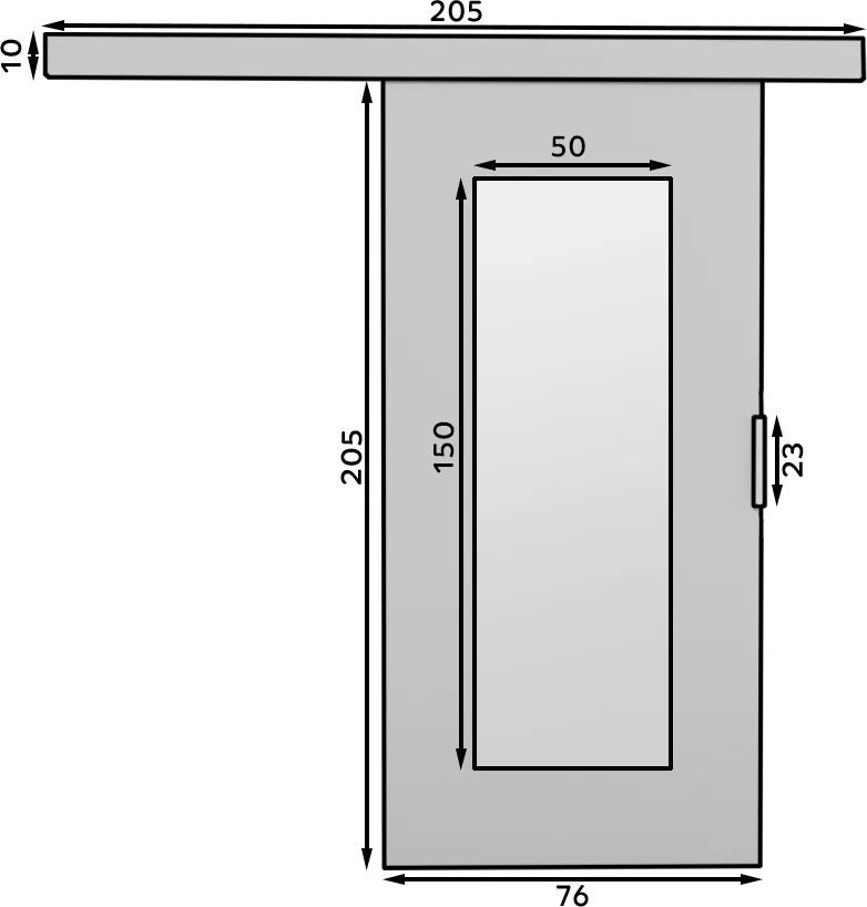 ADRK Furniture Posuvné nástěnné dveře NELA 76