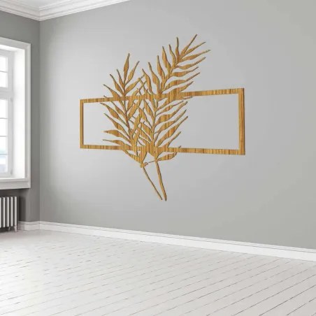 Dřevěná dekorace Tropické listy - Moderní botanický design | SENTOP HDF0303