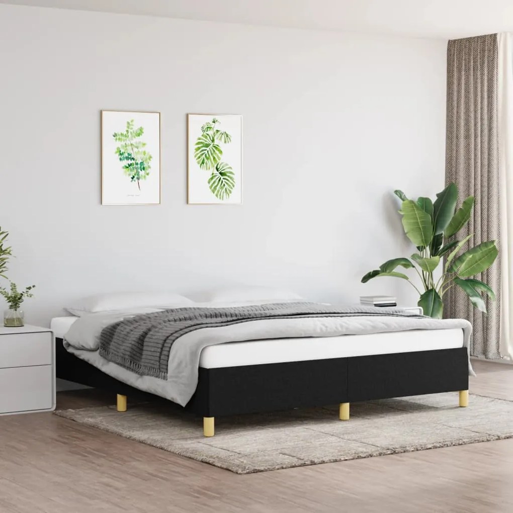 Rám postele s boxspringem černý 160 x 200 cm textil 3120971