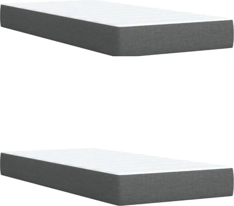 Box spring postel s matrací tmavě šedá 200x200 cm textil 3290603