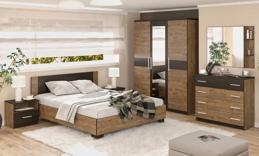 Sestava do ložnice II VERONIKA april/wenge