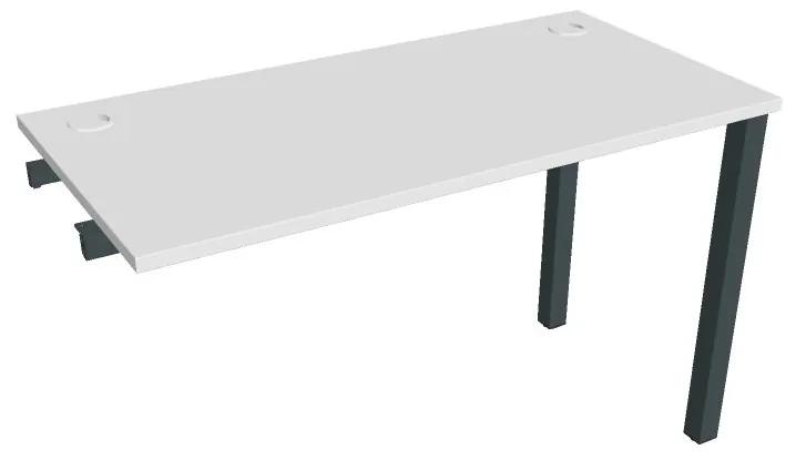 Stůl pracovní řetězící rovný 120 cm hl. 60 cm - Hobis Uni UE 1200 R Dekor stolové desky: bílá, Barva nohou: černá