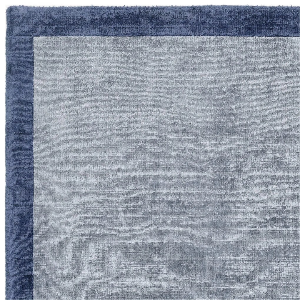Černý  koberec Ife Border Charcoal Silver Rozměry: 200x200 cm