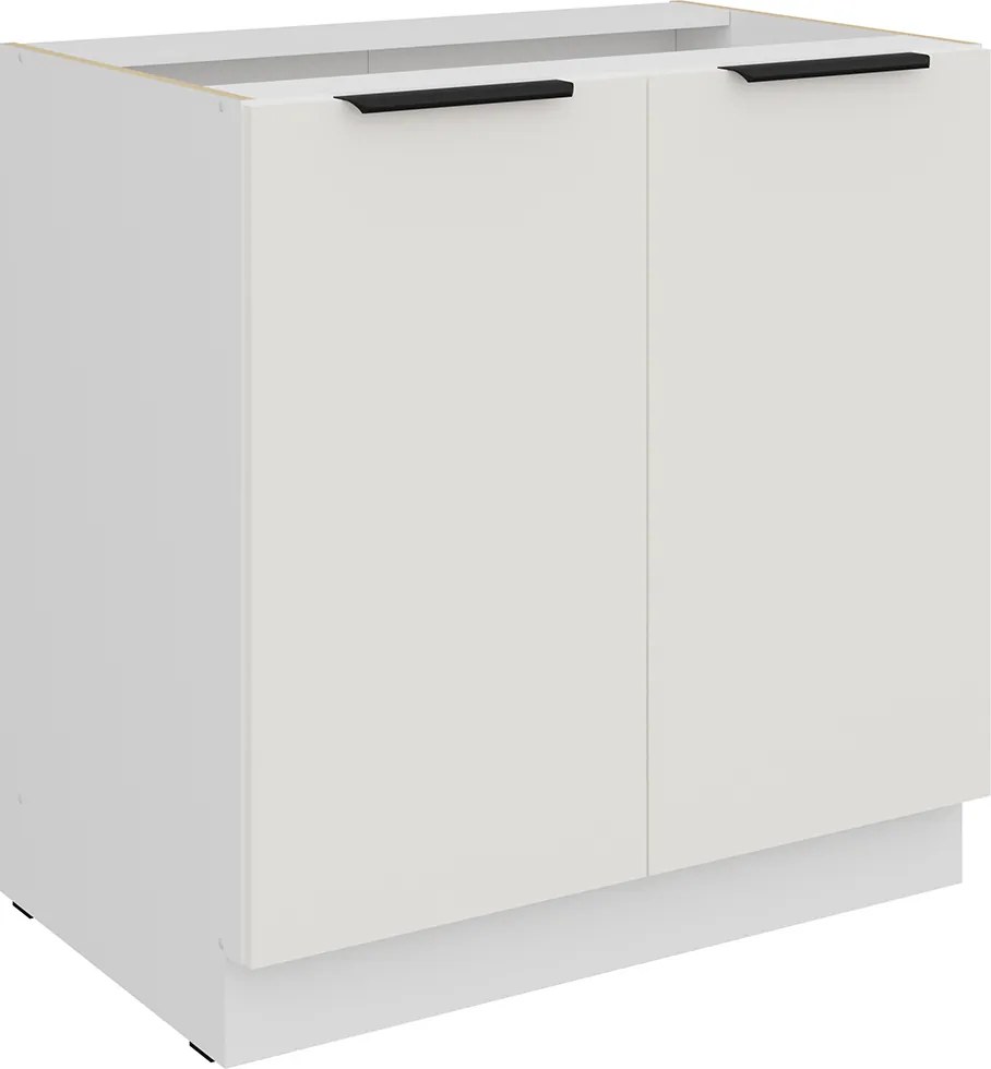 ARIA wh | dolní skříňka 80 D 2F policová | 80 cm | ANTI FINGERPRINT povrch | bílá