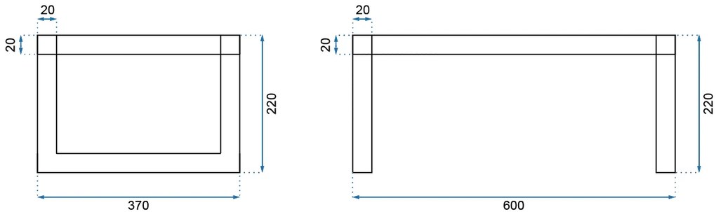 Rea, Konglomerátové umyvadlo na desku REA GOYA - matné černé 60CM + konzole, KPL-U8779