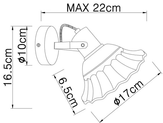 Globo 54050-1 - Nástěnné bodové svítidlo JOWITA 1xE27/40W/230V