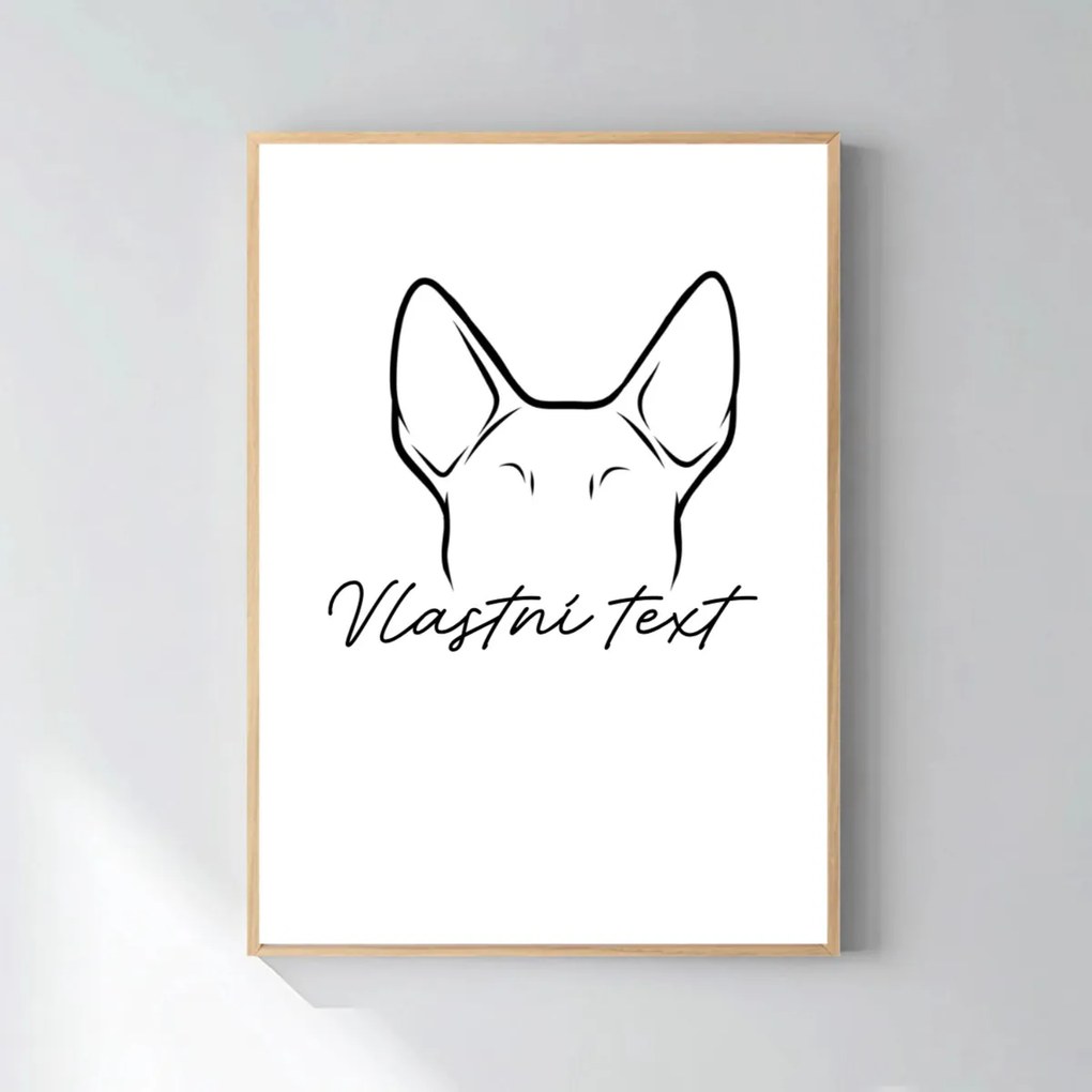 Personalizovaný magický fotoobraz v rámu - 50x70 - zvířecí ouška