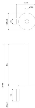OMNIRES MP60621CR - Nástěnná WC štětka MODERN PROJECT lesklý chrom