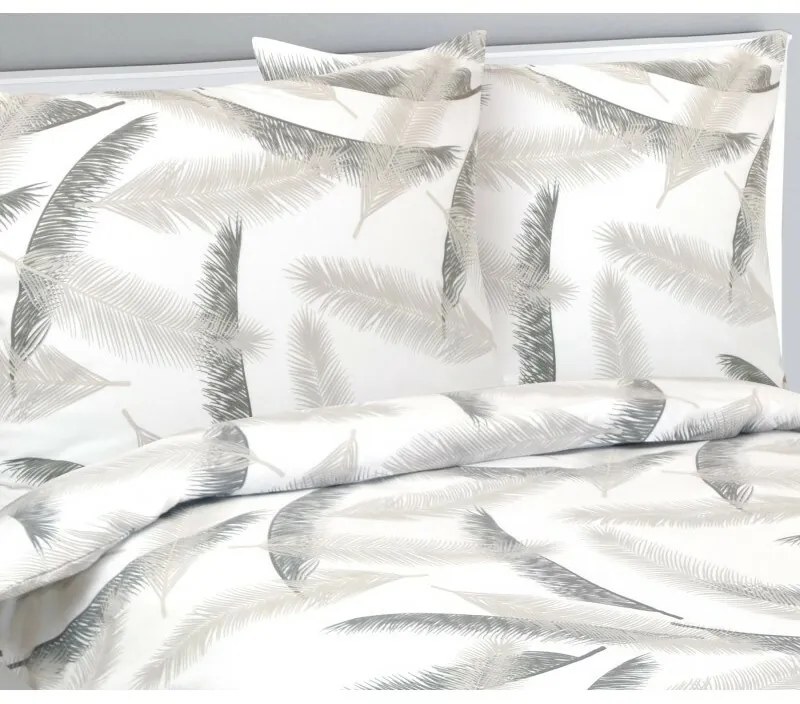 Bellatex Flanelové povlečení Pírko, 140 x 220 cm, 70 x 90 cm