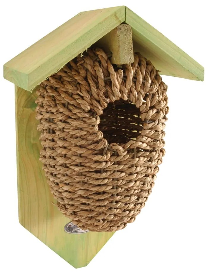 Ptačí budka z mořské trávy Esschert Design, výška 26.2 cm