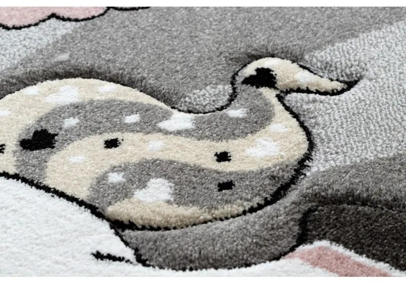 Dywany Łuszczów Dětský kusový koberec Petit Unicorn grey kruh - 160x160 (průměr) kruh cm