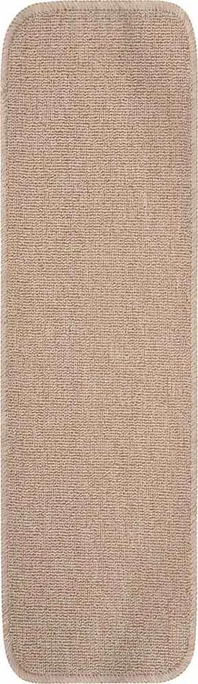 Nášlapy na schody 15 ks 75 x 20 cm béžové protiskluzové 340403