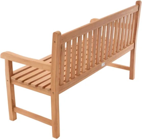 Teaková zahradní lavice 150 cm pro 3 osoby, ošetřený teak